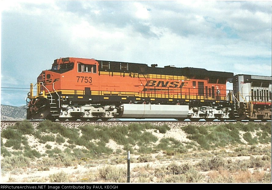 BNSF 7753 ES-44-DC at Wells, Nv
